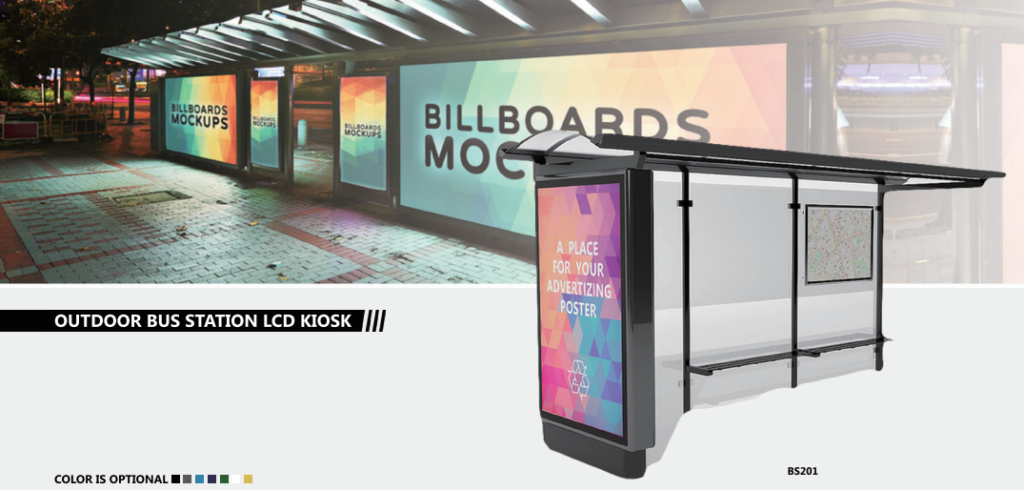 Outdoor Bus Station LCD Kiosk - Mediaforce